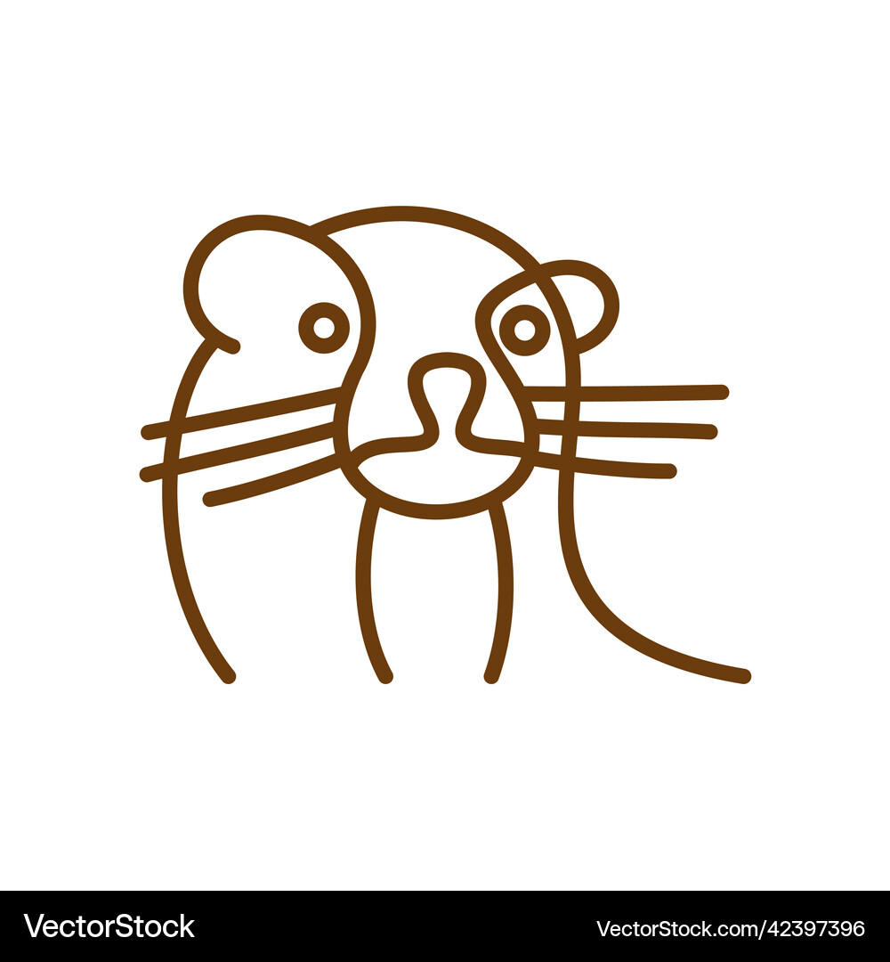 Beaver animal business logo design Royalty Free Vector Image