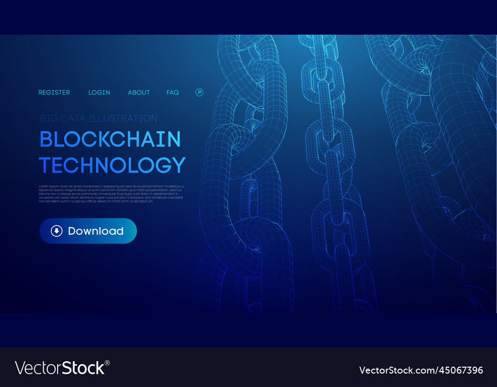 Blockchain digital technology big data Royalty Free Vector Blockchain digital technology big data Royalty Free Vector