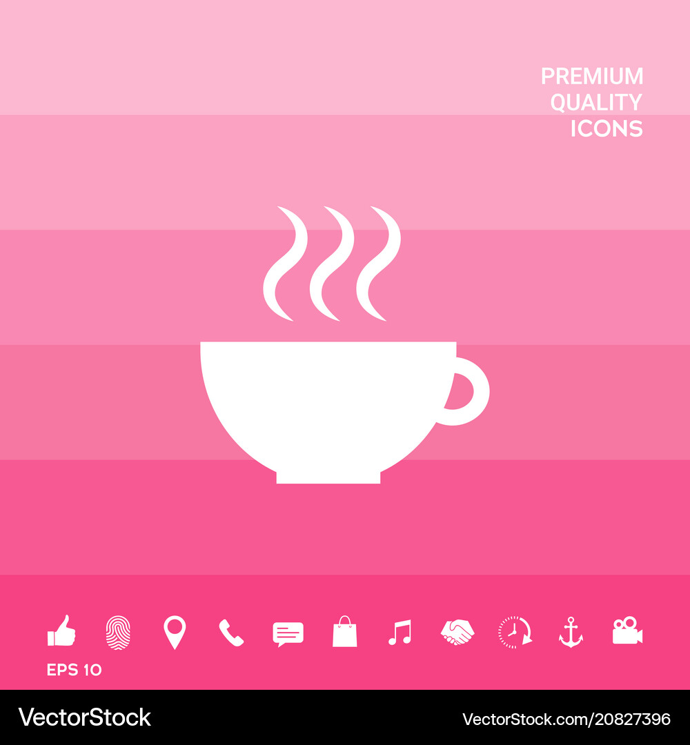 Cup with steam Royalty Free Vector Image - VectorStock