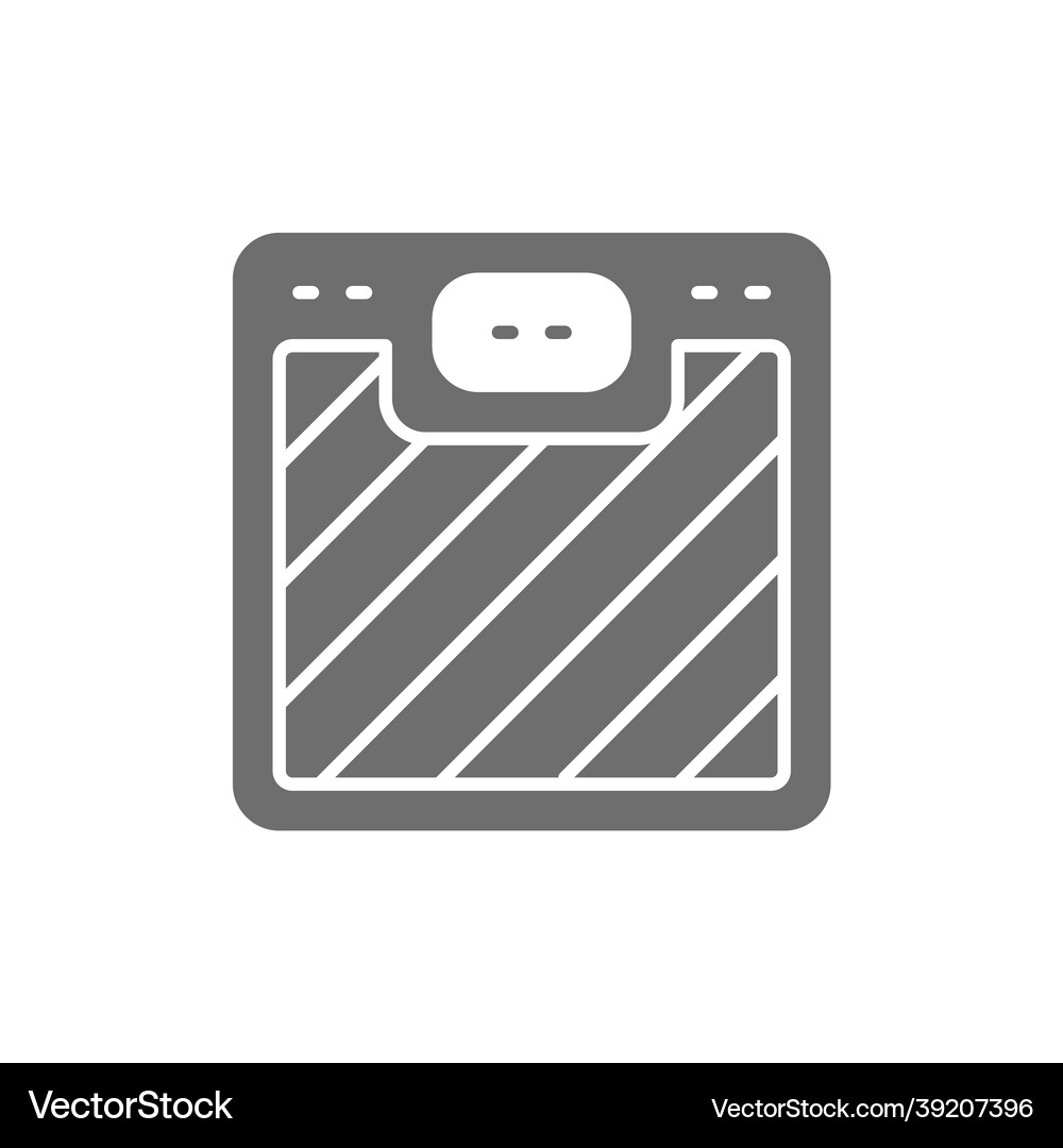 Floor scales grey icon isolated on white Vector Image