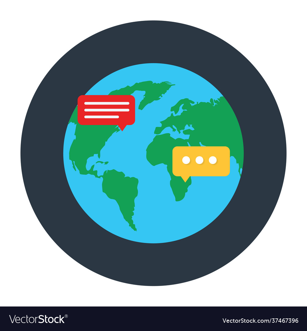 Global chat Royalty Free Vector Image - VectorStock