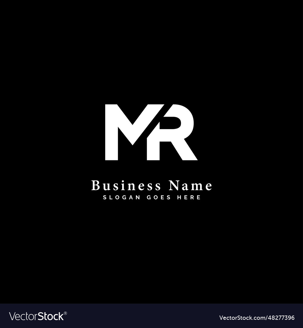 MR Initial Logo Template - Abstract Monogram Vector Image