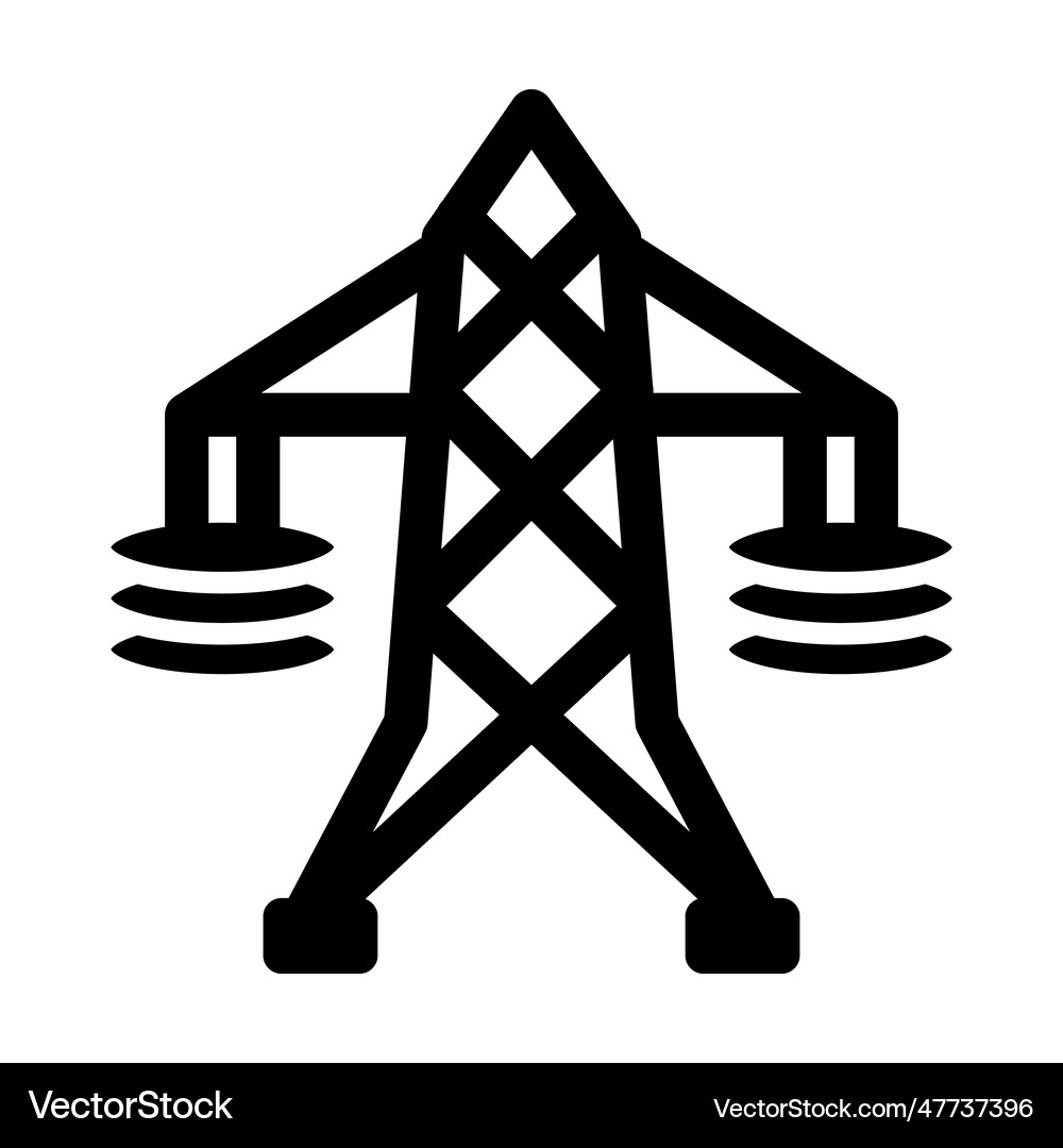 Pole glyph icon for personal and commercial use Vector Image