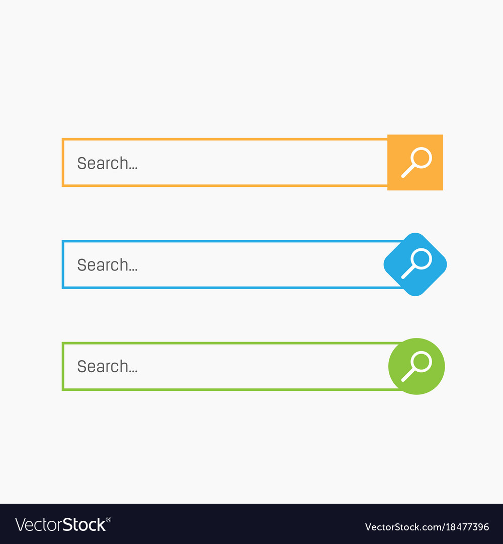 Search Bar Icons Royalty Free Vector Image - VectorStock