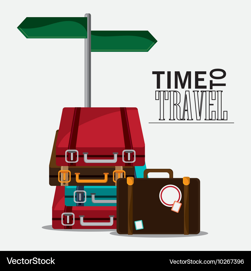 Time travel vacation trip icon Royalty Free Vector Image