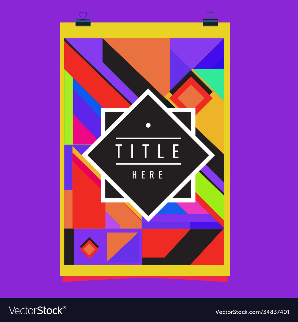 Abstract Colorful Geometric Pattern Background Vector Image
