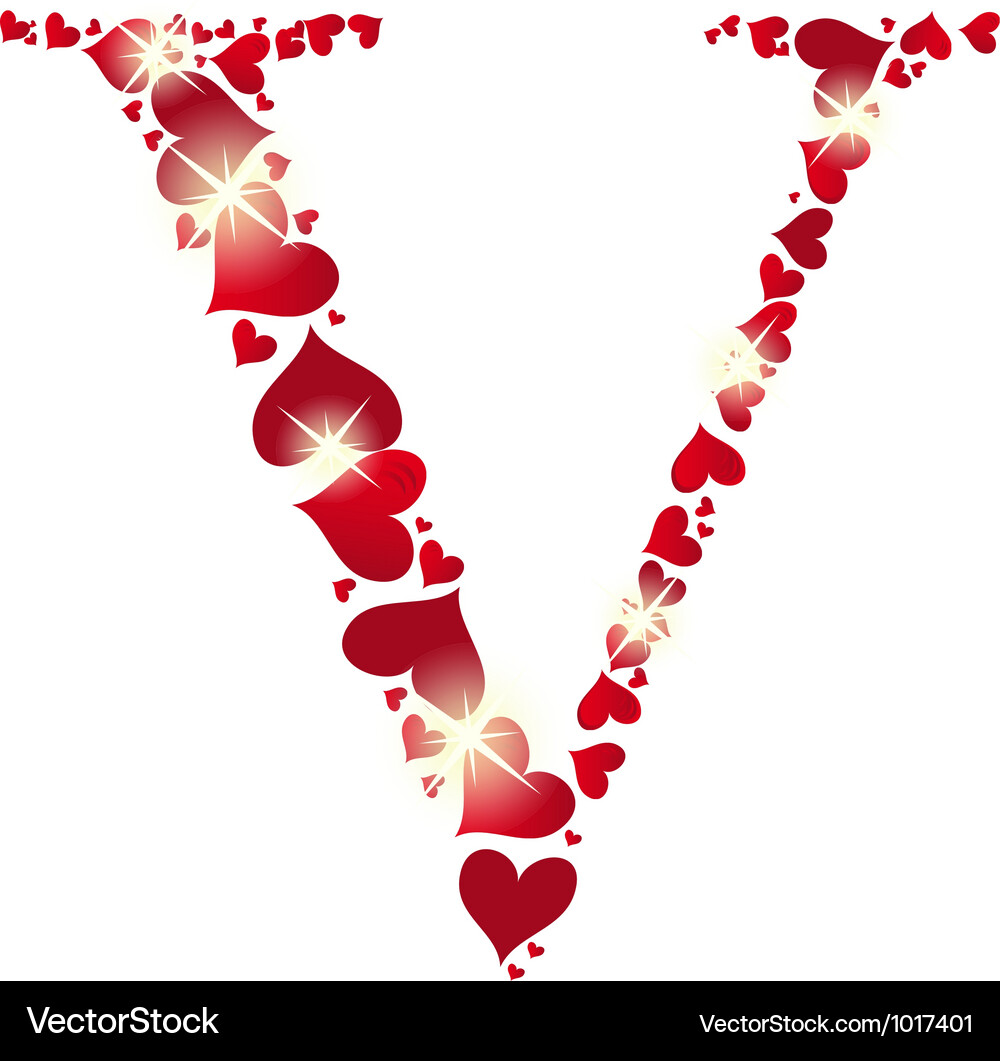 Alphabet of hearts Royalty Free Vector Image - VectorStock