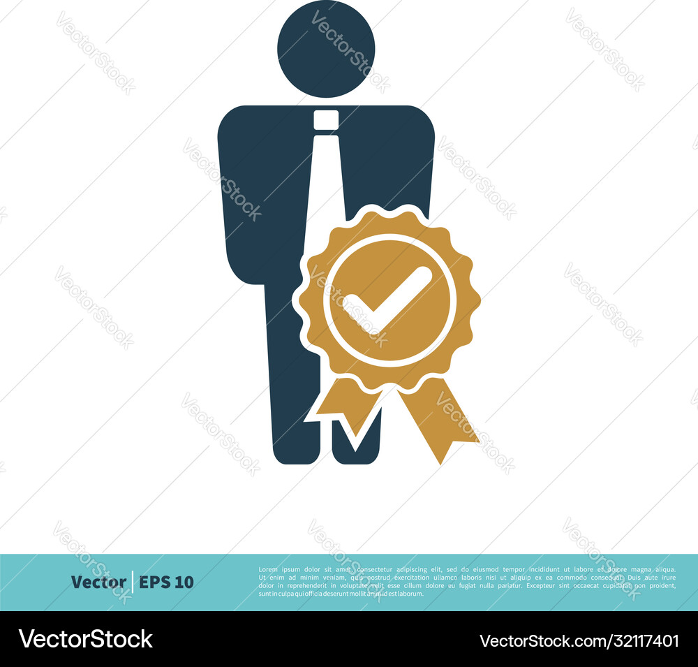 Best employee icon logo template design eps 10 Vector Image
