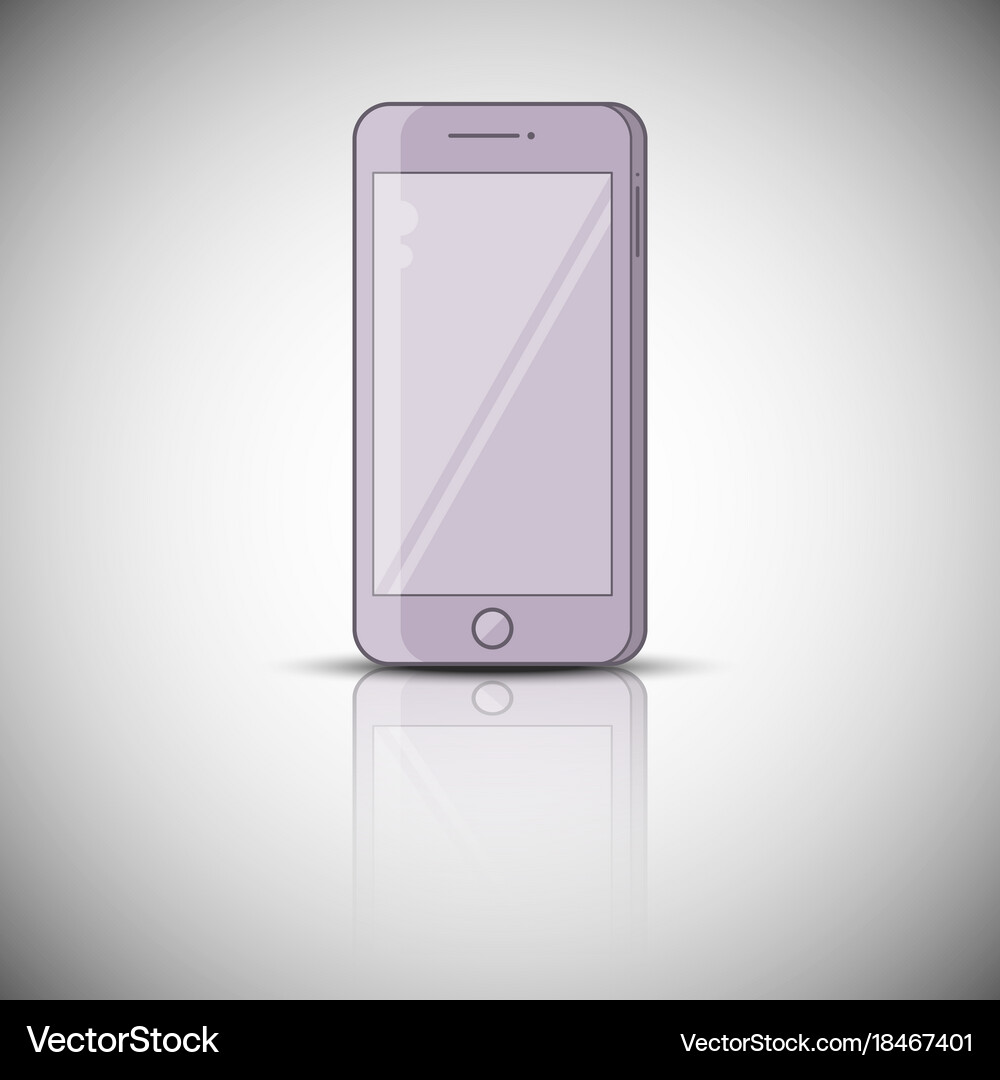 Color realistic mobile phone smarphone Royalty Free Vector