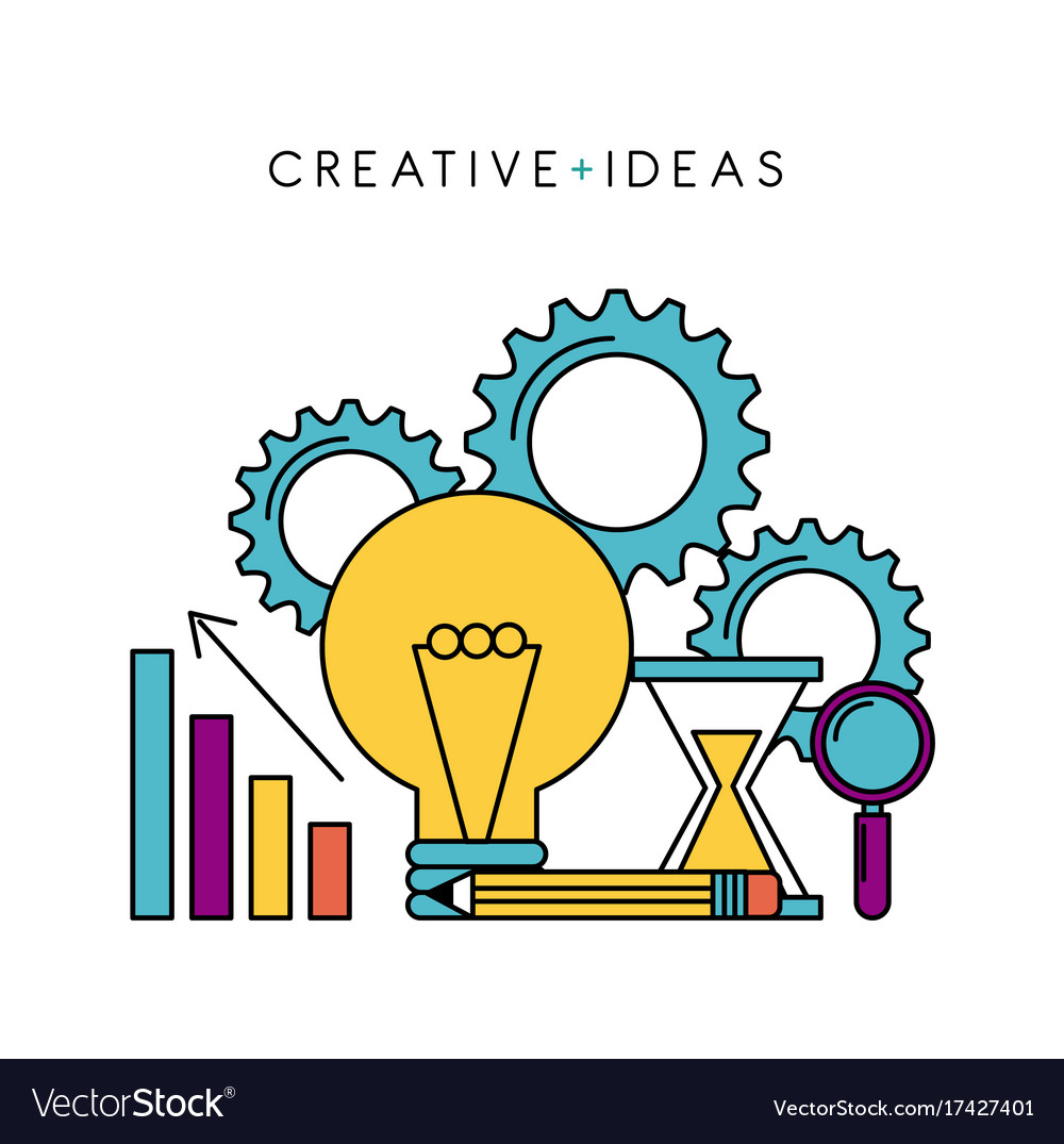 Creative ideas business knowledge work solution Vector Image