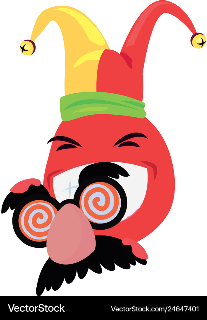 Emoji face april fools day Royalty Free Vector Image