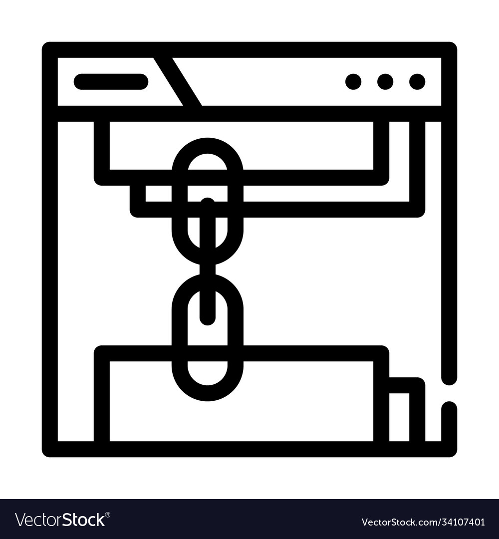 Links seo optimization line icon Royalty Free Vector Image