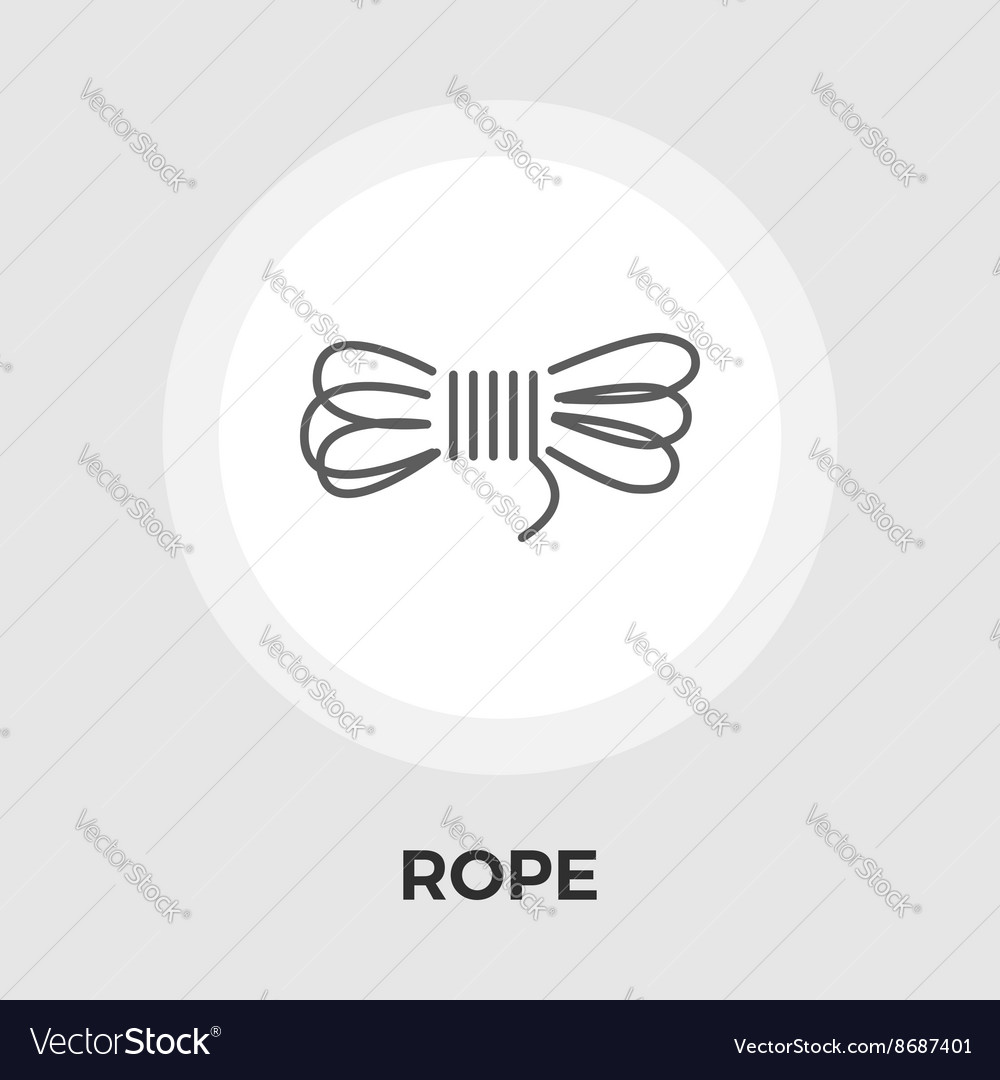 Rope flat icon Royalty Free Vector Image - VectorStock