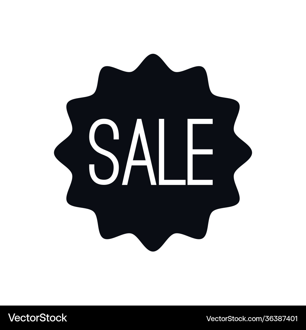 Sale icon flat style for promotion design Vector Image