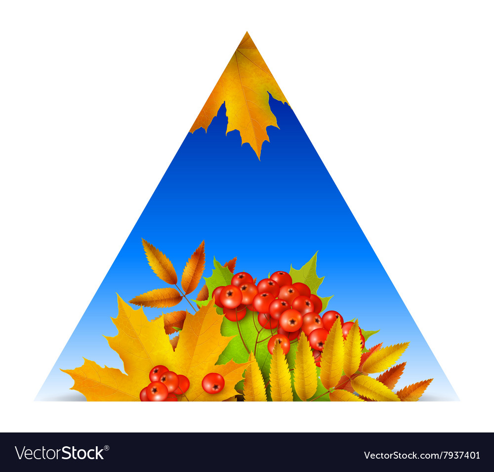 Triangular autumn background Royalty Free Vector Image