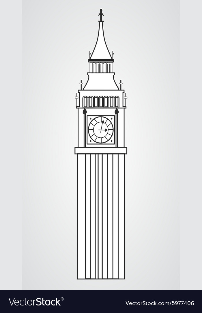 Big ben Royalty Free Vector Image - VectorStock