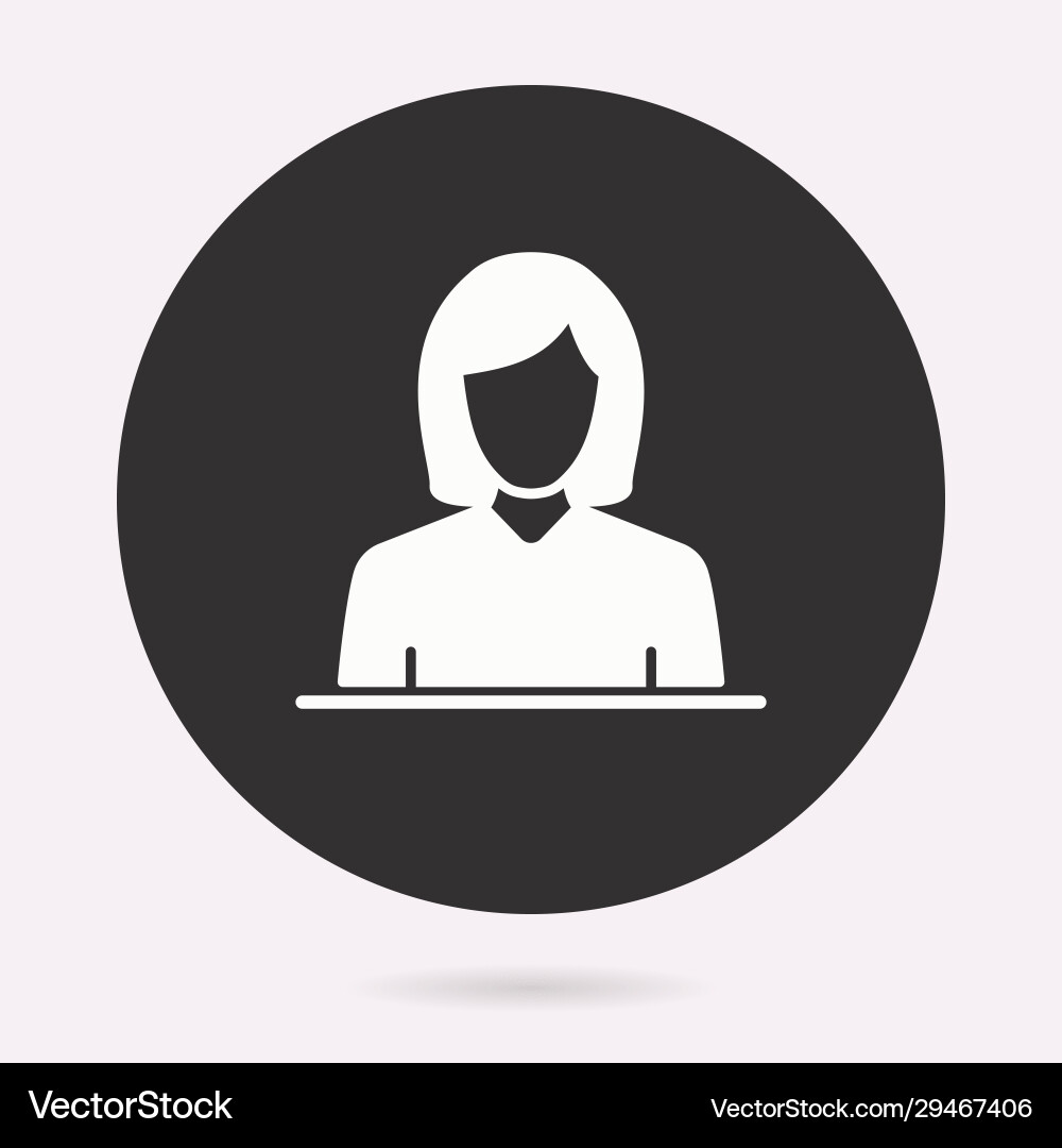 Business woman - icon Royalty Free Vector Image