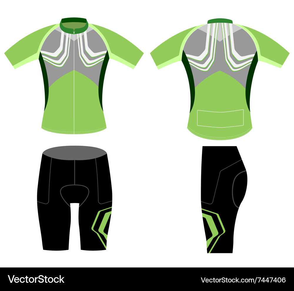 Cycling vest greenish style Royalty Free Vector Image