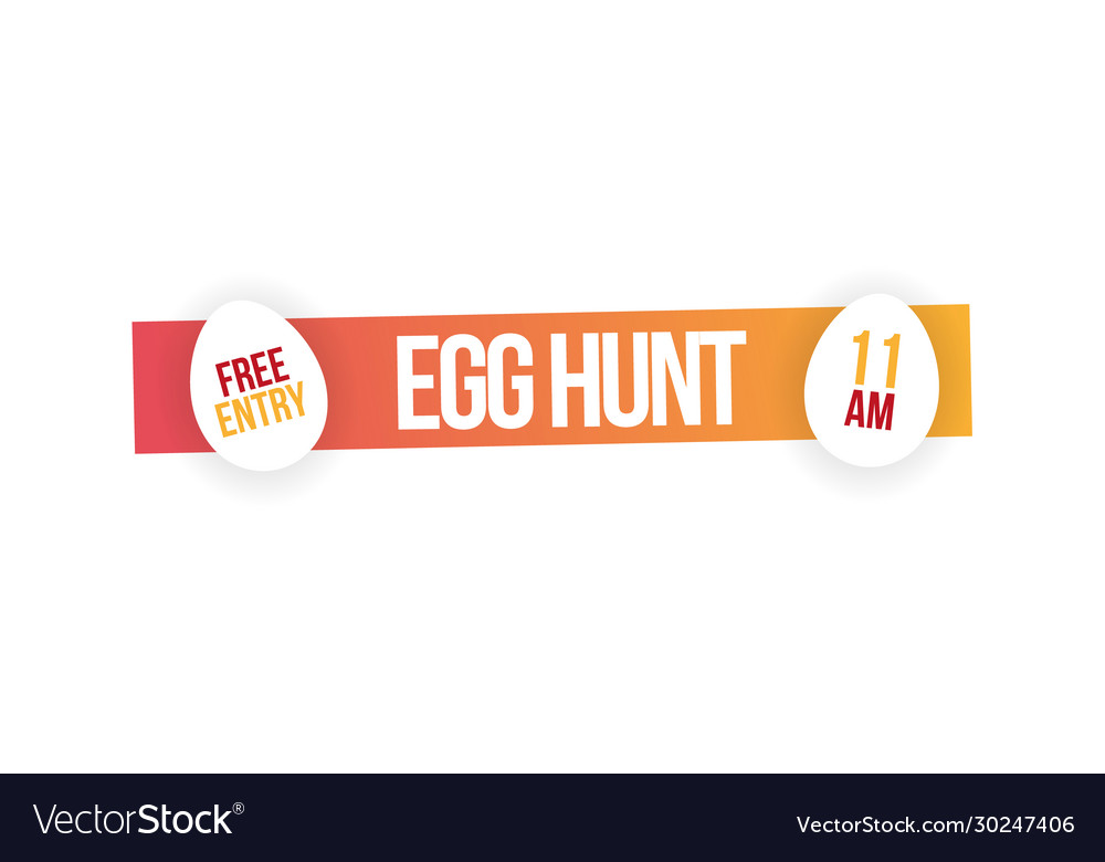 Easter party and egg hunt banner Royalty Free Vector Image