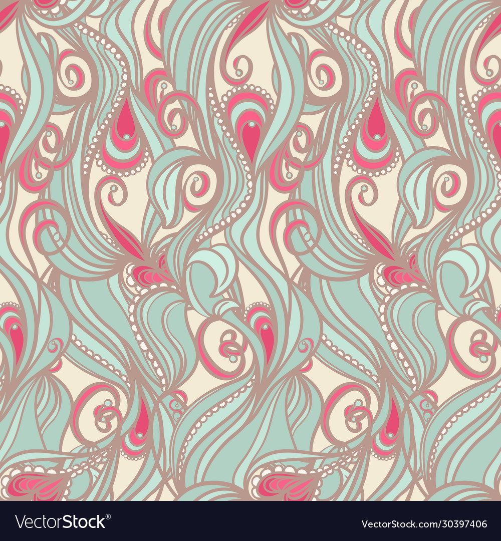 Floral blue pattern Royalty Free Vector Image - VectorStock