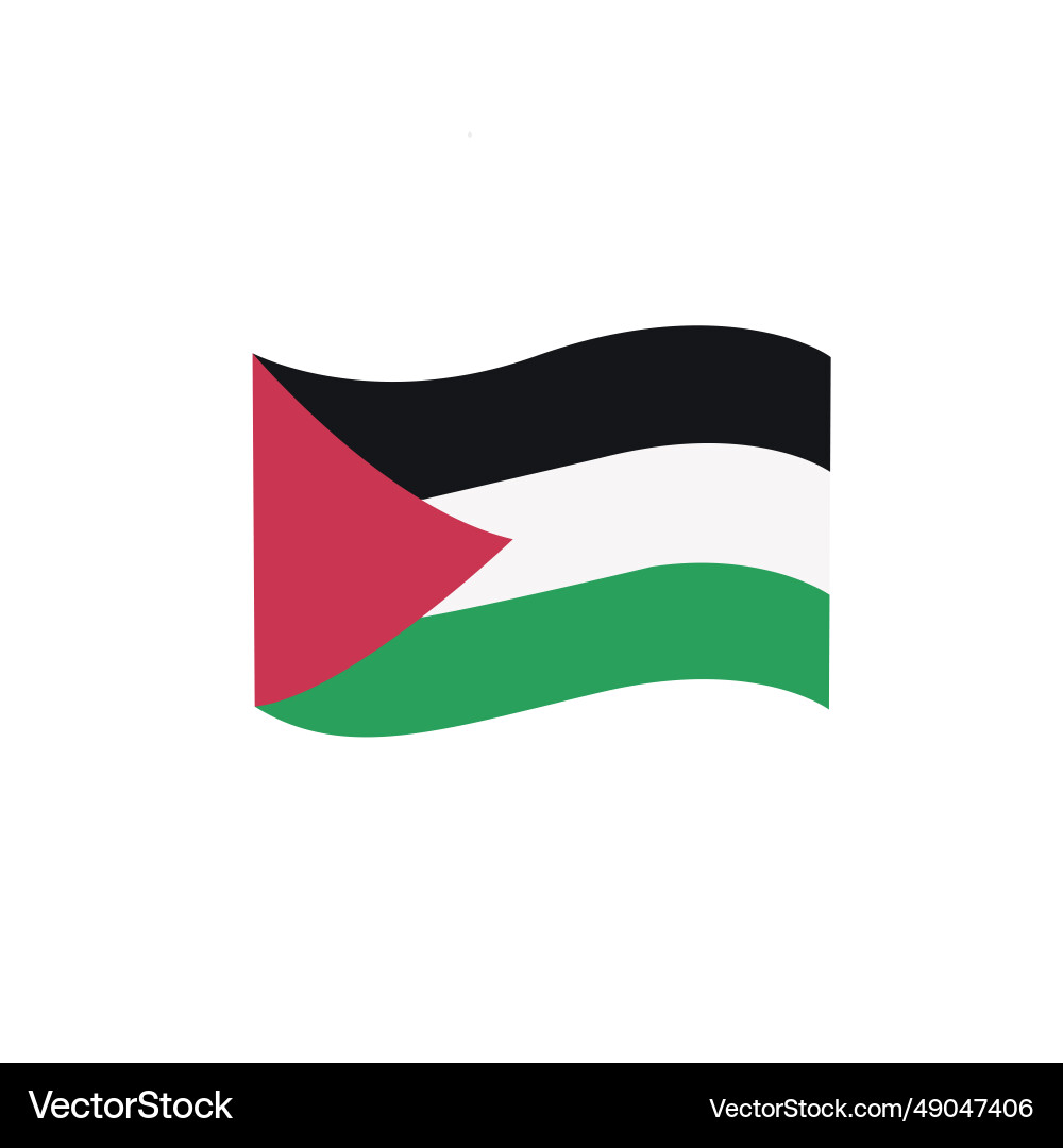 Image of the palestinian flag Royalty Free Vector Image