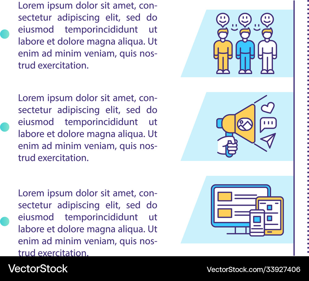 Influencer and content marketing concept icon Vector Image