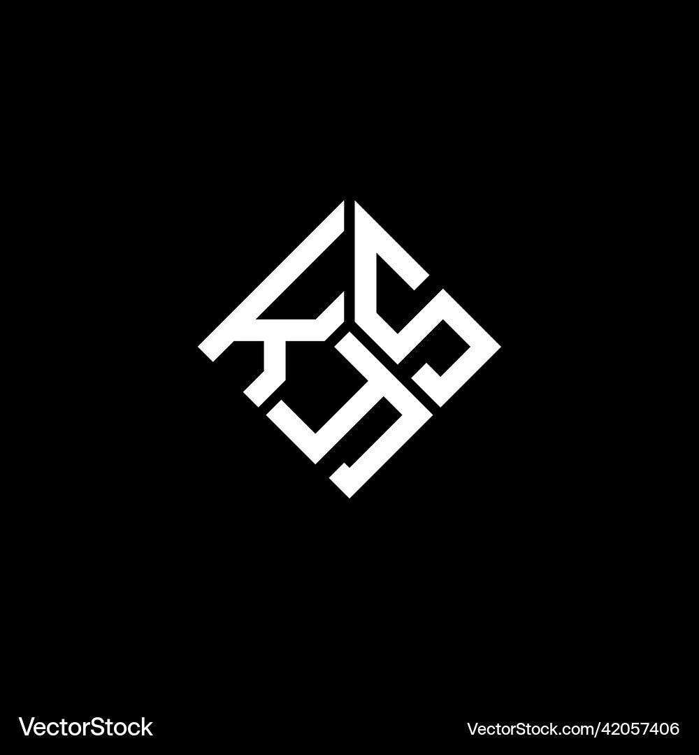 Kys letter logo design on black background Vector Image