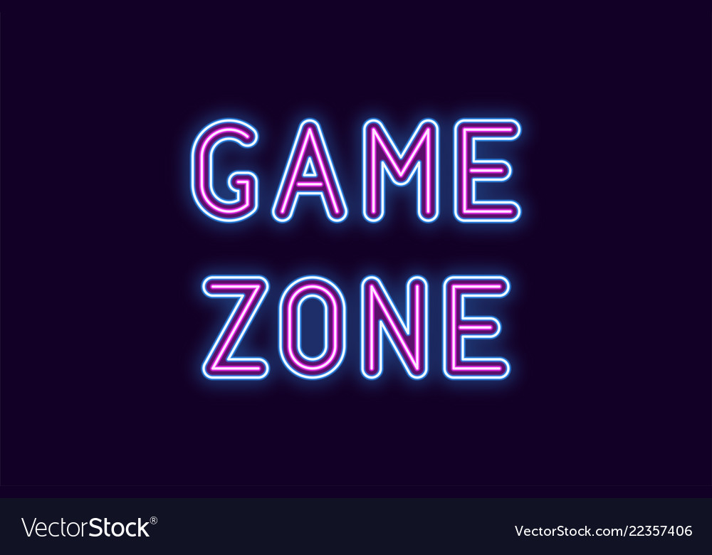 Neon inscription game zone Royalty Free Vector Image Neon inscription game zone Royalty Free Vector Image