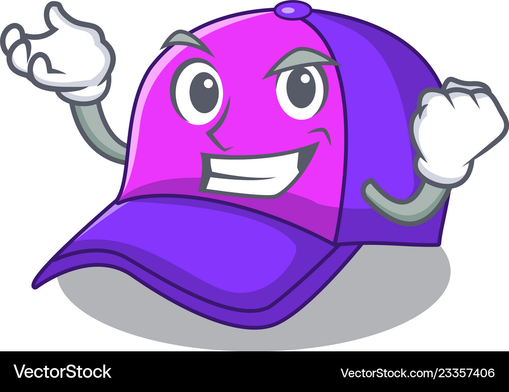 Successful isolated cap in the a mascot Royalty Free Vector