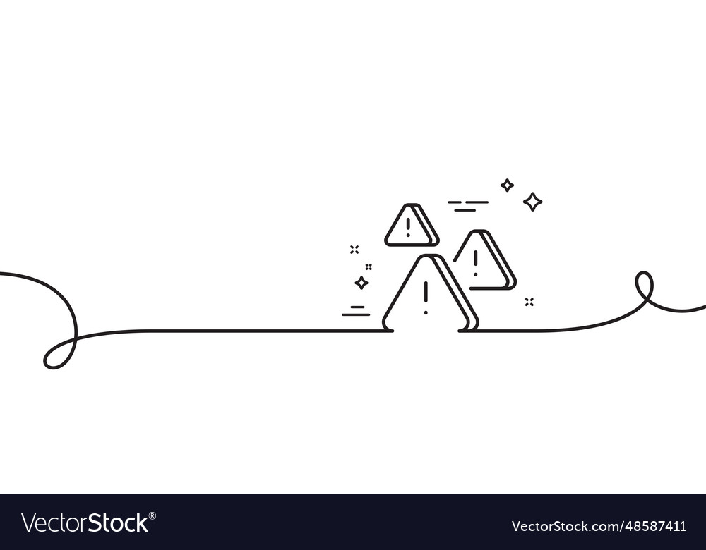 Attention line icon important warnings sign Vector Image