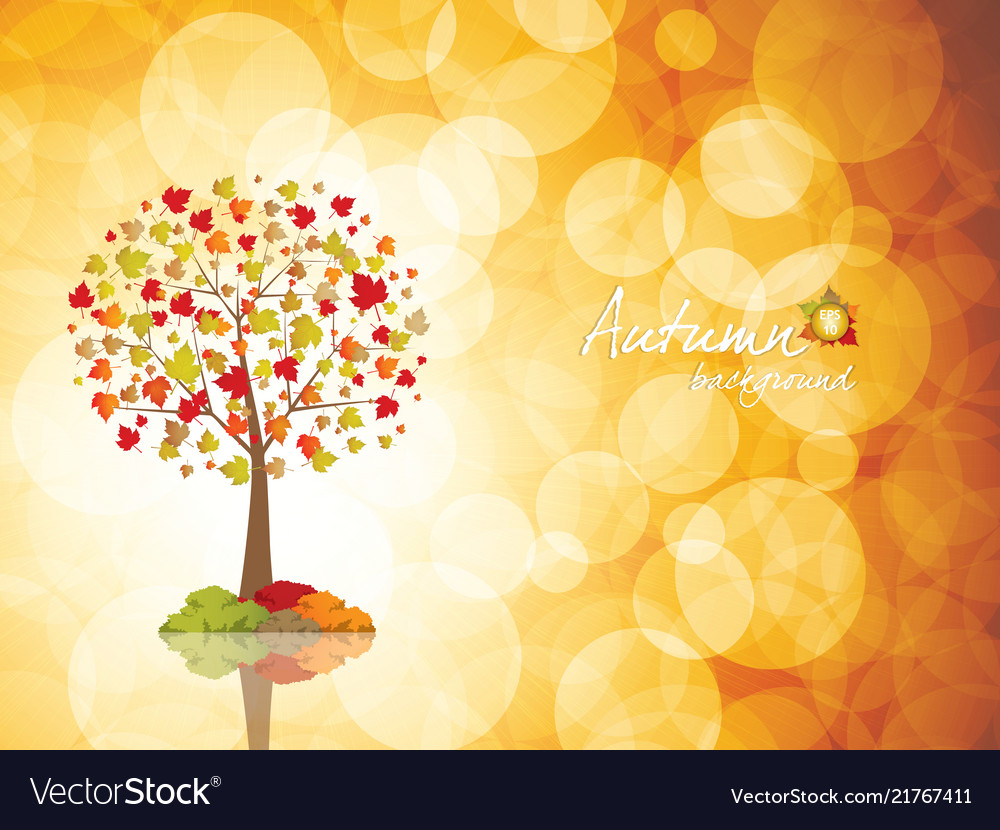 Autumn tree Royalty Free Vector Image - VectorStock