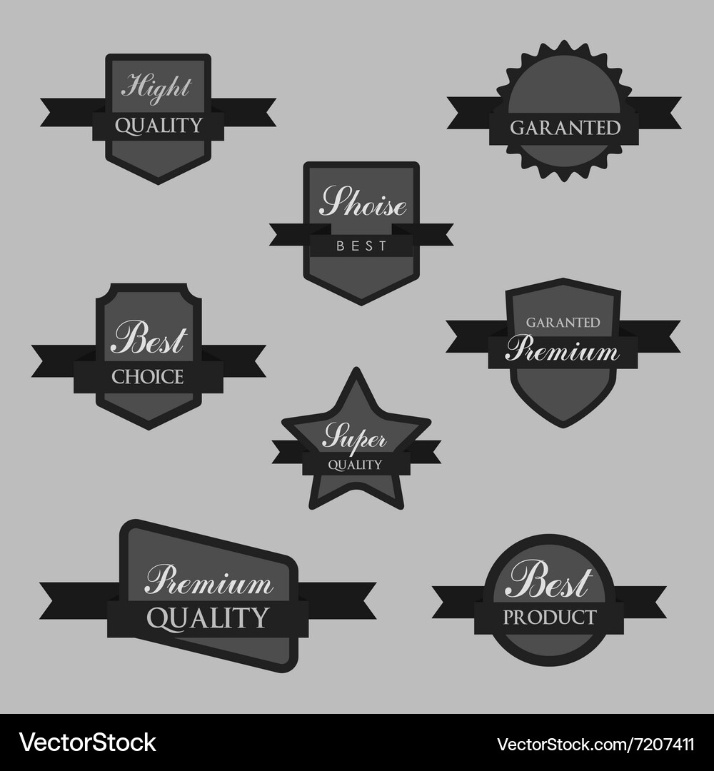 Collection of abstract label sticker tags Vector Image