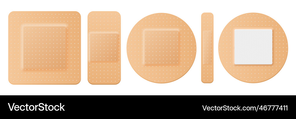 First aid band plaster strip medical cure patch Vector Image