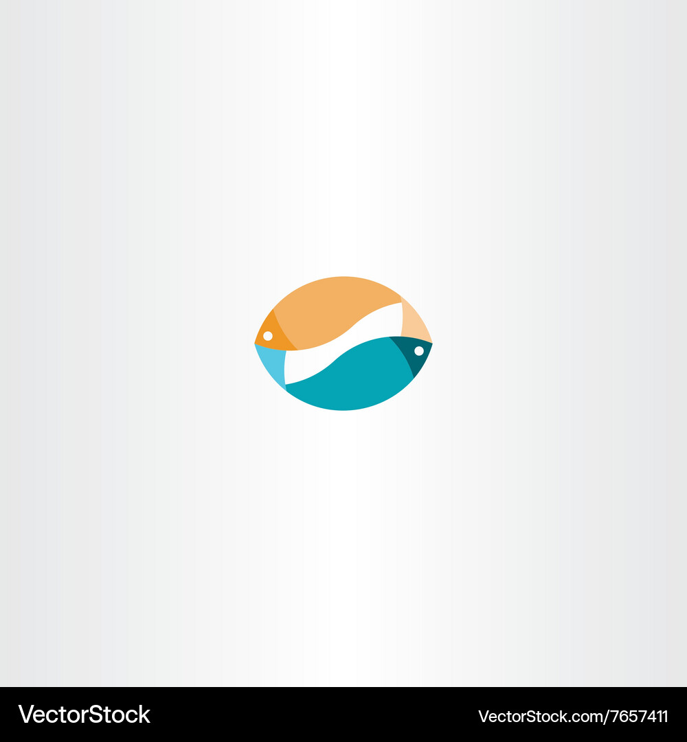 Fish sign logo icon design symbol Royalty Free Vector Image