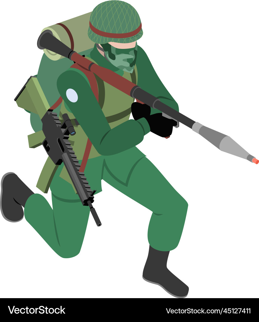 Law gun soldier composition Royalty Free Vector Image