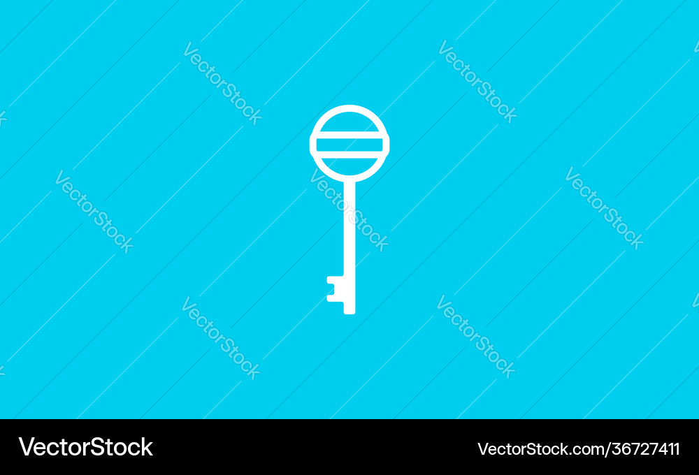 Lollipop with key logo symbol icon design Vector Image