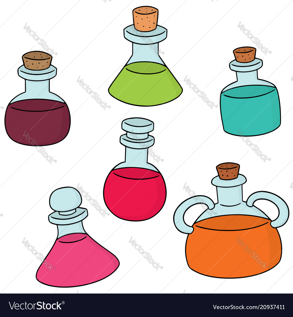 Set potion Royalty Free Vector Image - VectorStock