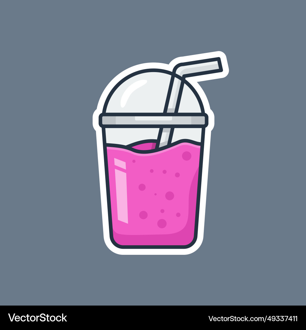 Unique cute simple a cup of milkshake Royalty Free Vector