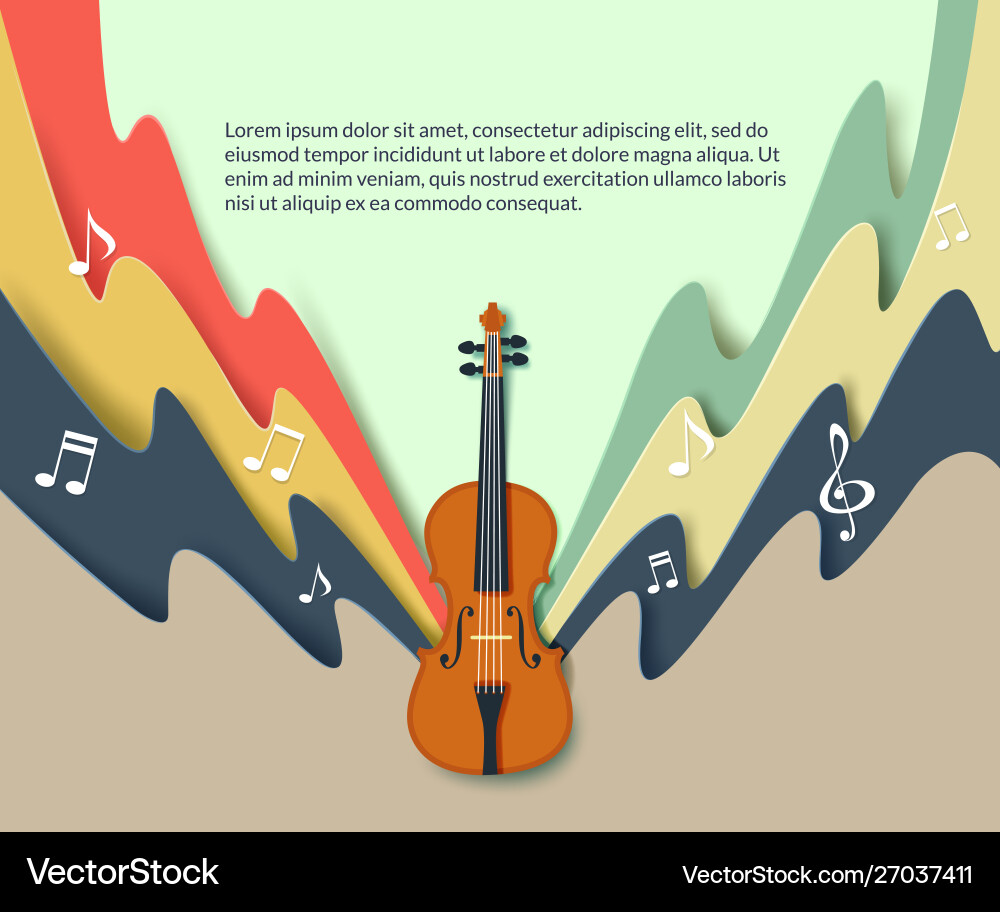 Violin classical music concert poster Royalty Free Vector