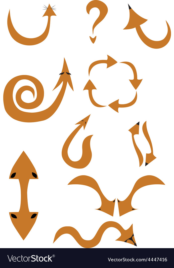 Arrows fox Royalty Free Vector Image - VectorStock