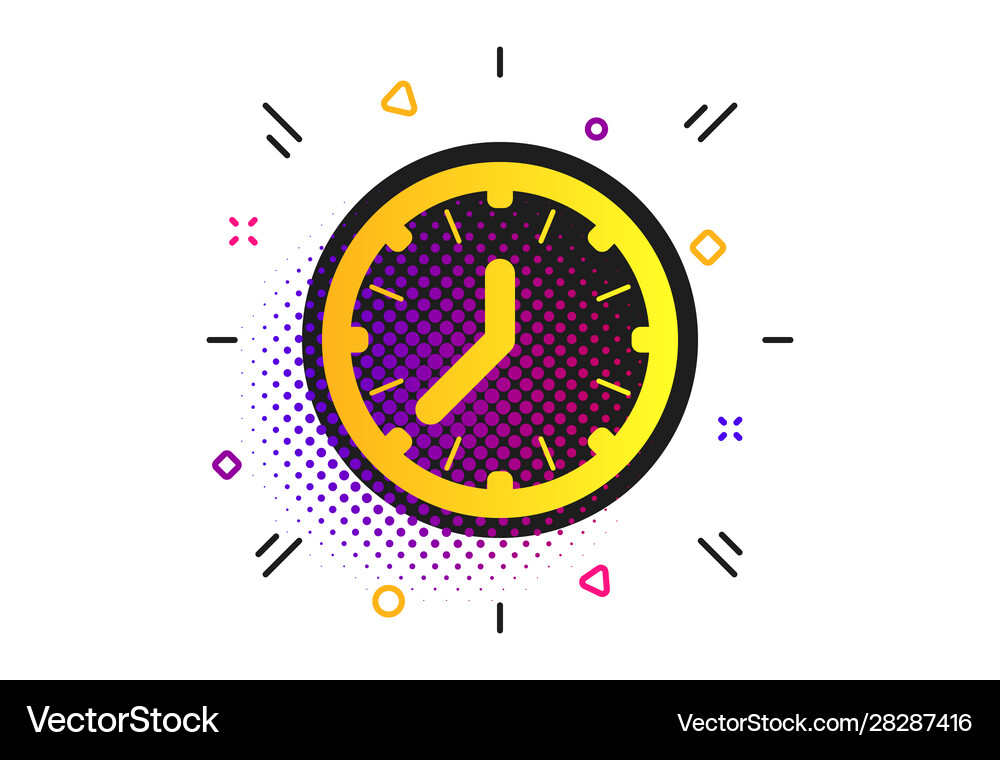 Clock time sign icon mechanical watch symbol Vector Image