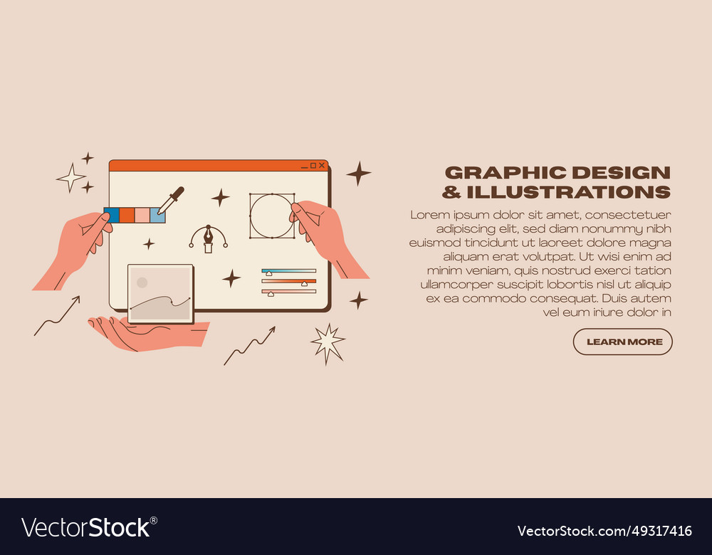 Graphic design and digital web Royalty Free Vector Image