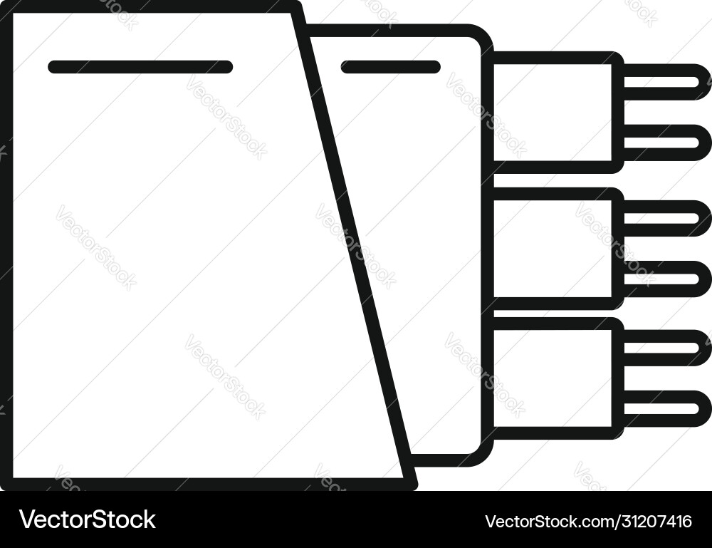 Information optical fiber icon outline style Vector Image