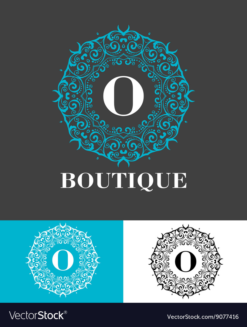 Monogram logo template Royalty Free Vector Image