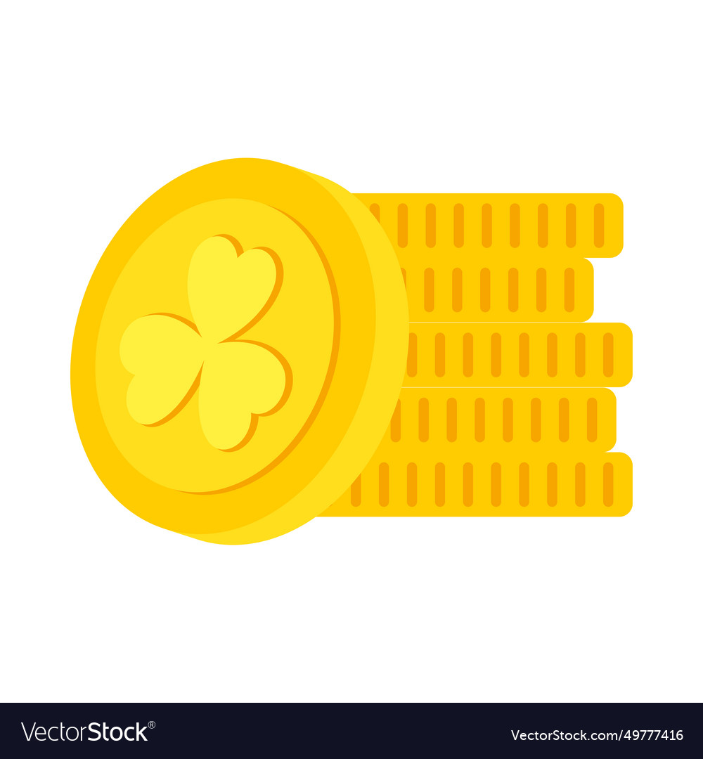 Saint patricks day coins Royalty Free Vector Image