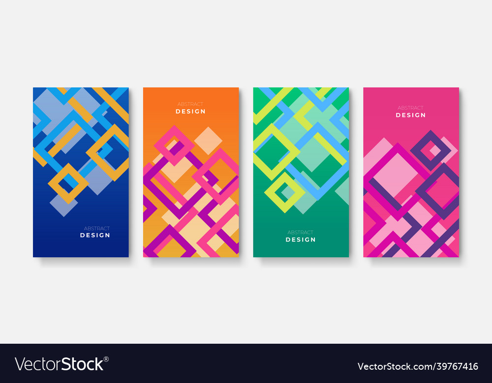 Slides abstract unique editable modern social Vector Image