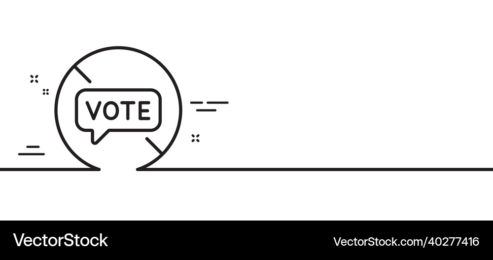 Stop voting line icon do not vote sign minimal Vector Image