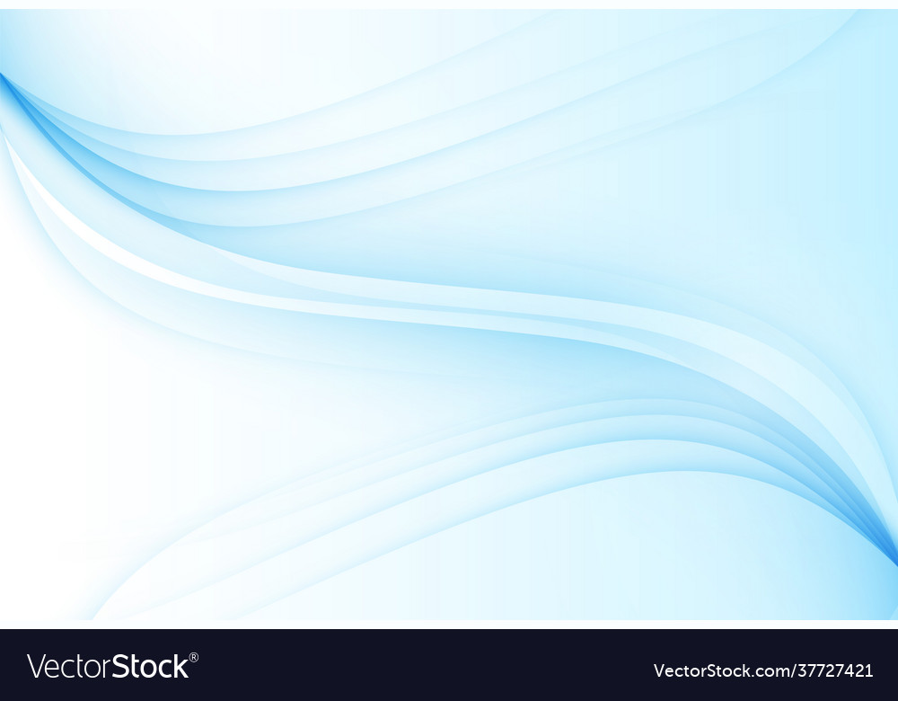 Abstract light blue gradient wave background Vector Image