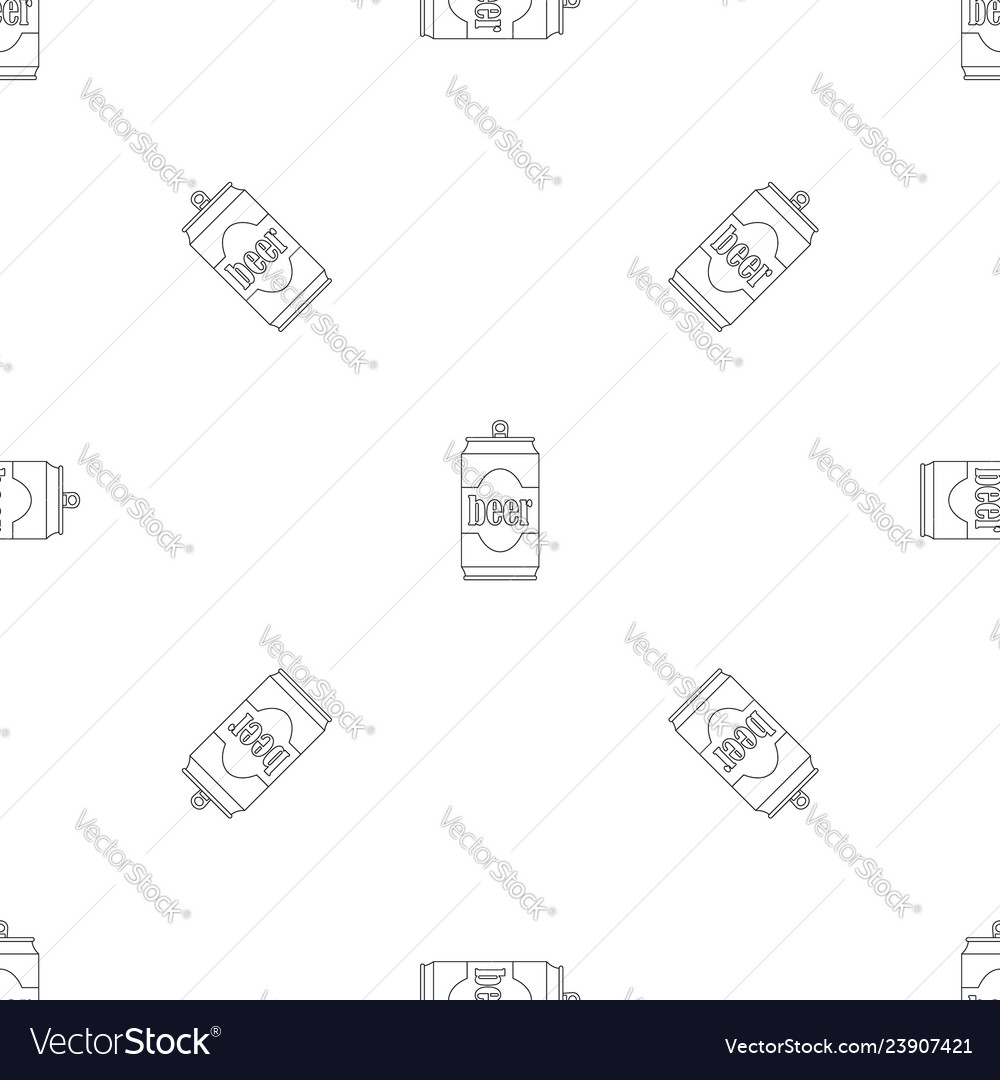 Beer can pattern seamless Royalty Free Vector Image