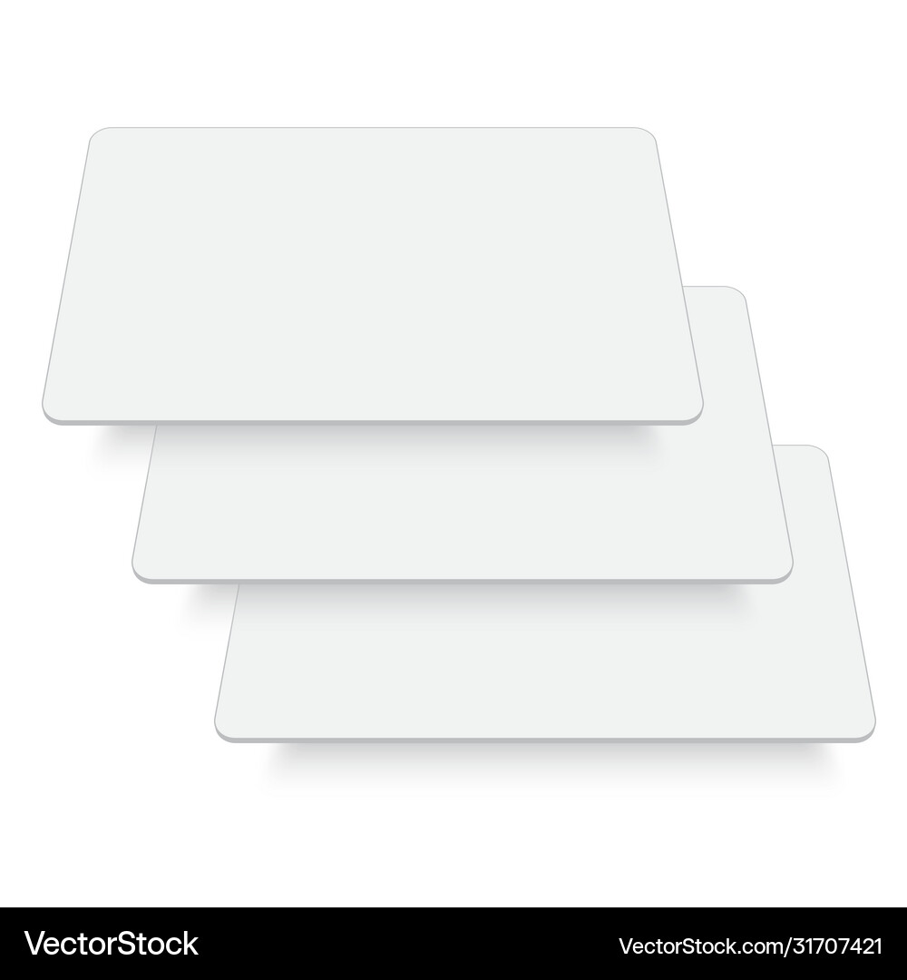Blank Business Card Stack Royalty Free Vector Image